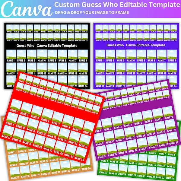 Guess Who Cards - Etsy