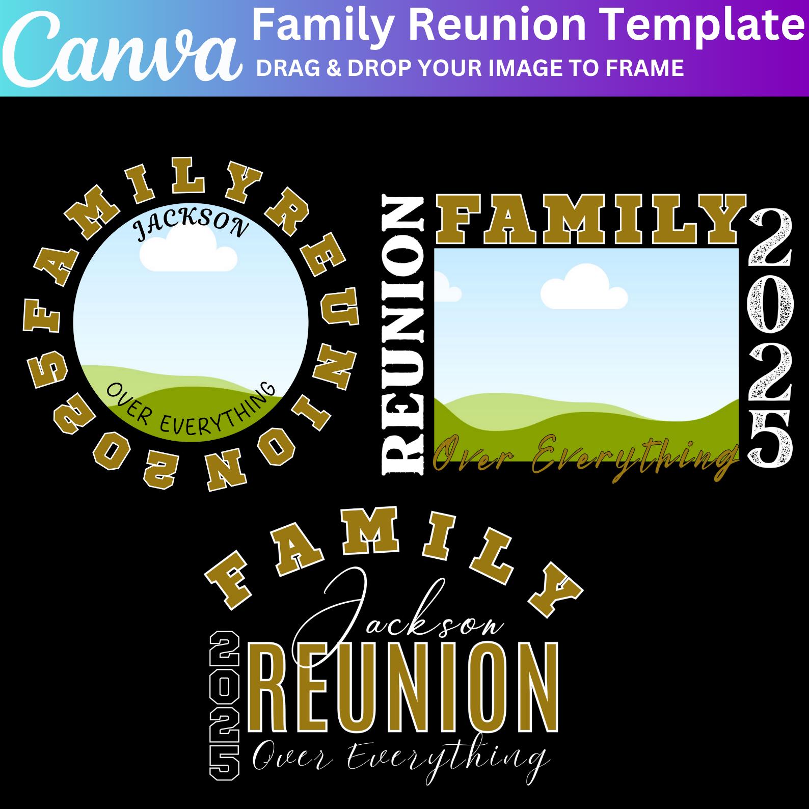 06 Family Reunion Canva Editable Template, Family Reunion Shirt Bundle ...