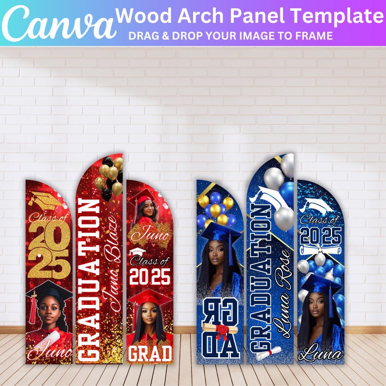 15 Graduation Wooden Arch Panel Canva Designs, Grad Wooden Arch ...