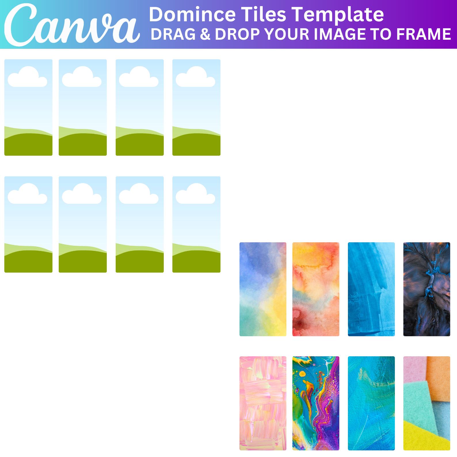 Domino Tile Template Svg, Domino Tile Sublimation Template, Rectangle ...