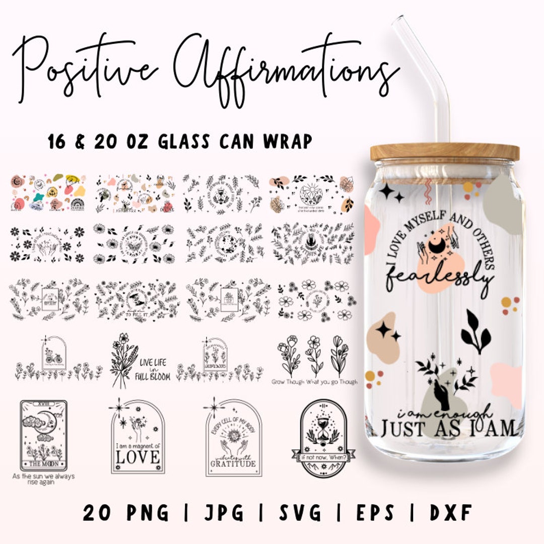 Positive Affirmations Libbey Glass Wrap Bundle, Mom Daily Affirmations ...