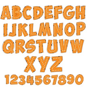 Custom Dot Dalmatian Doodle Alphabet Letters Svg Png Bundle, Alpha ...