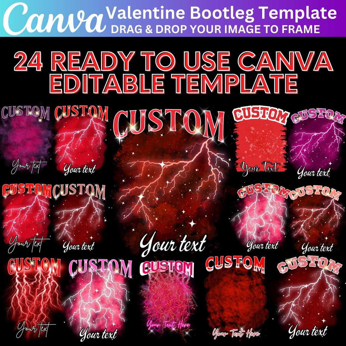 Valentine Bootleg Canva Editable Bootleg Template, 90s Vintage ...