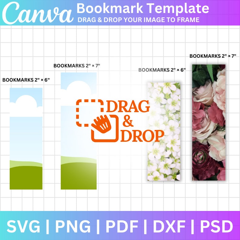Canva Bookmark Template, Canva Editable, Bookmark Canva Template Svg ...