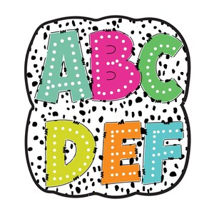 Custom Dot Dalmatian Doodle Alphabet Letters Svg Png Bundle, Alpha ...