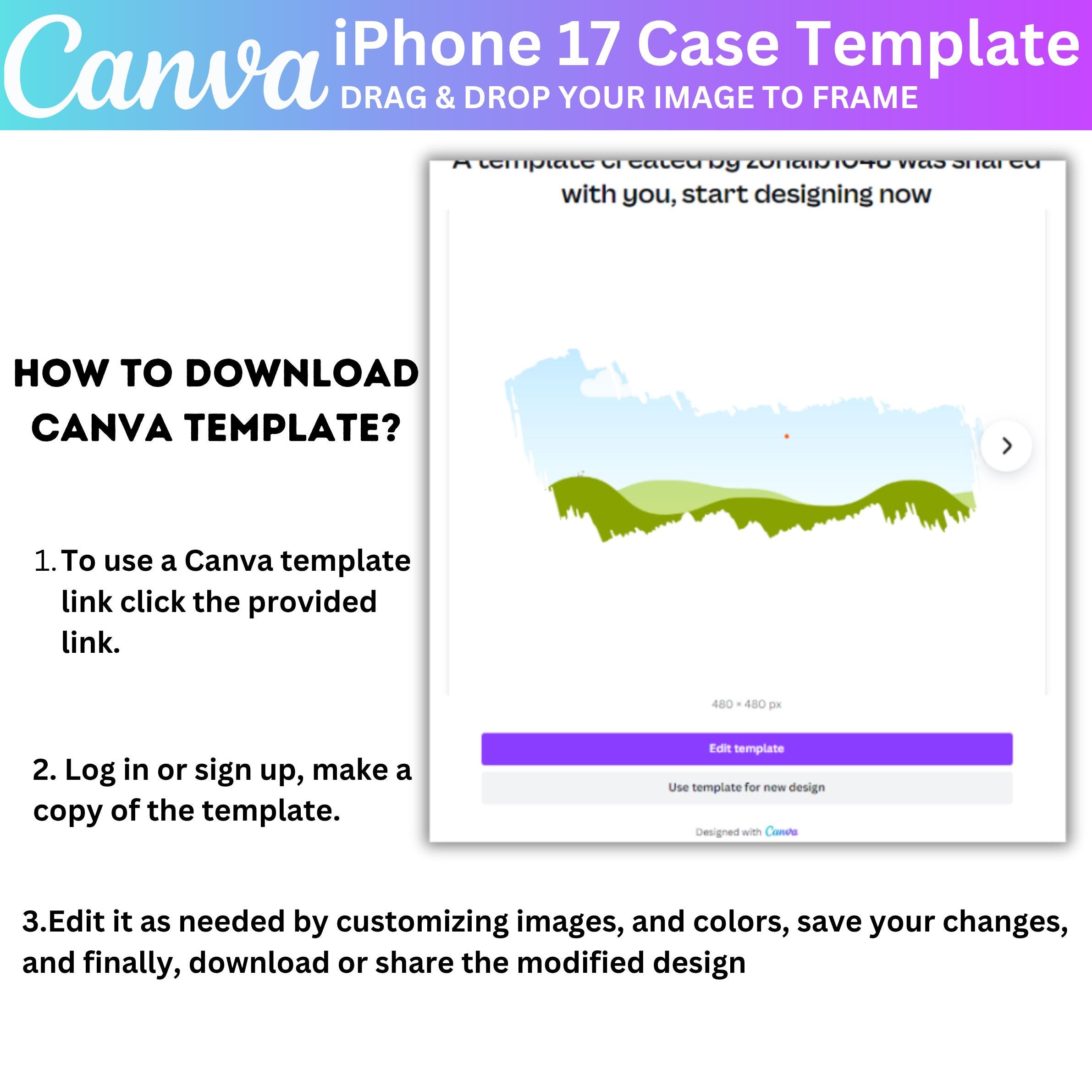IPhone 17 Case Canva Template Bundle, Canva Editable iPhone 17 Case ...