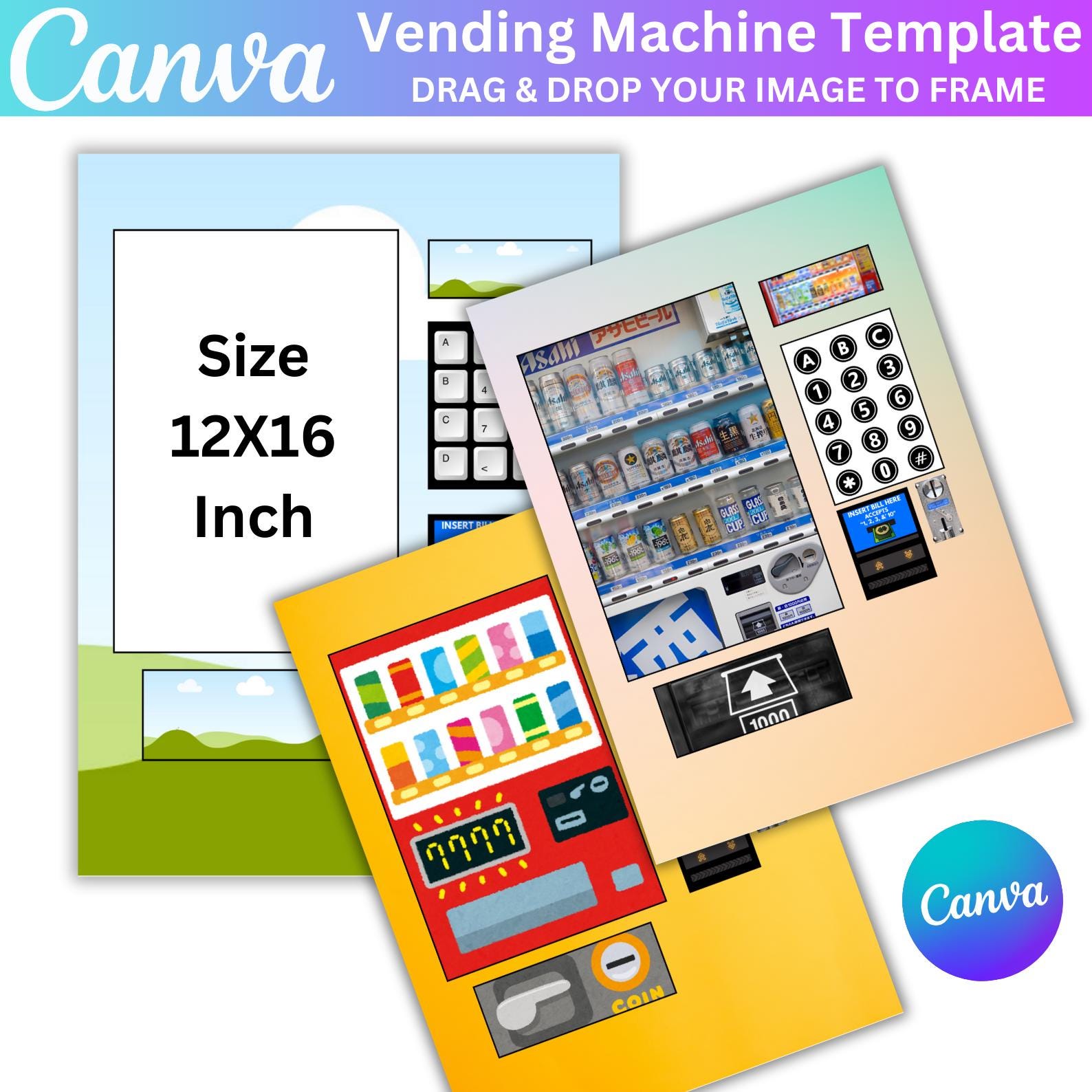 Vending Machine Canva Editable Template, Vending Business Canva ...