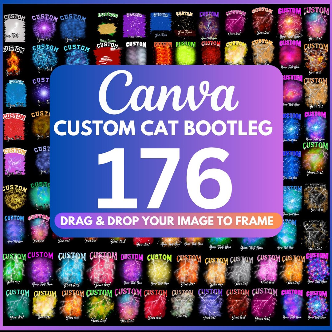 176 Pet Bootleg Canva Editable Template, Custom Pet Sublimation Design ...