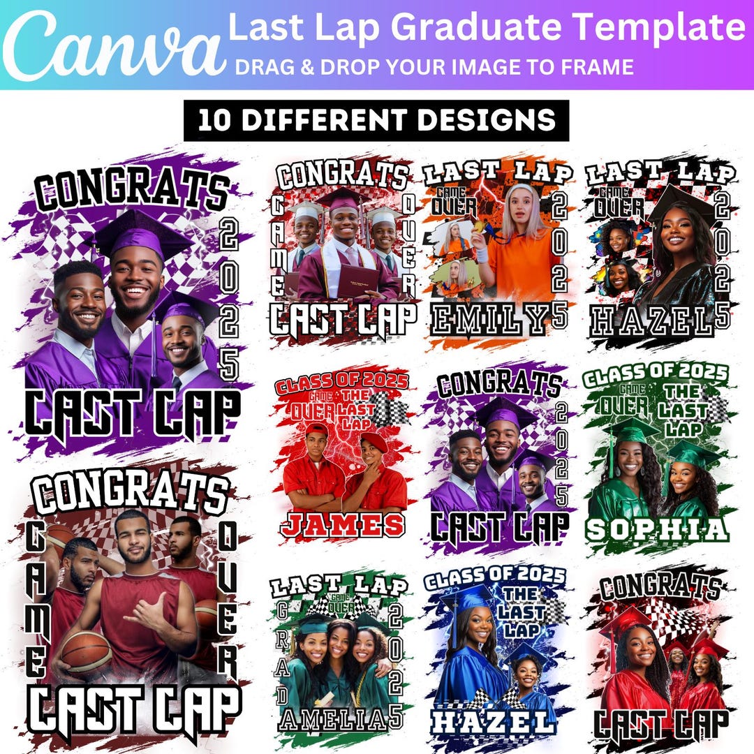The Last Lap Graduate Designs, Canva Editable Last Lap Shirt Templates ...