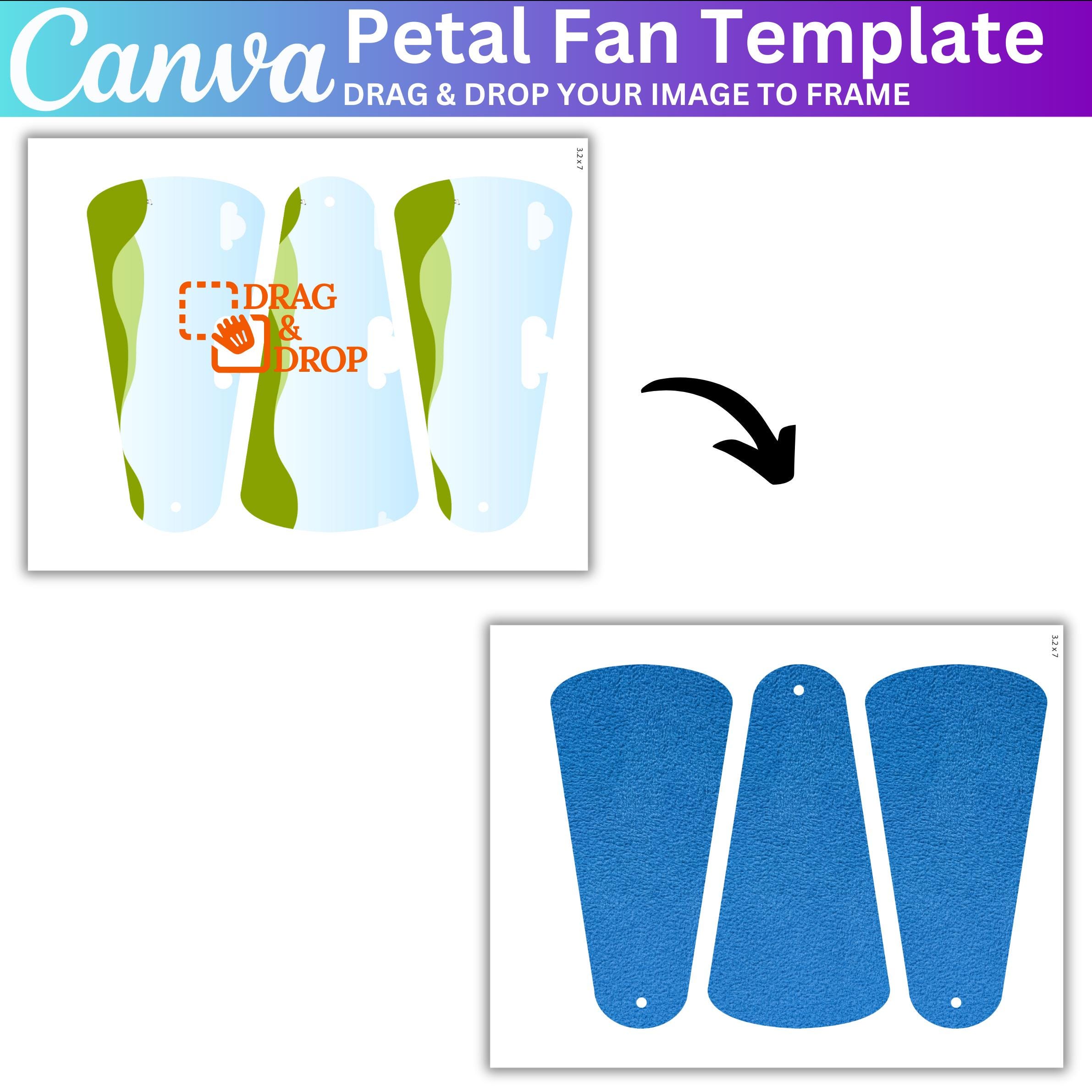 Petal Fan Canva Template, Wedding Petal Fan Canva Editable Template ...
