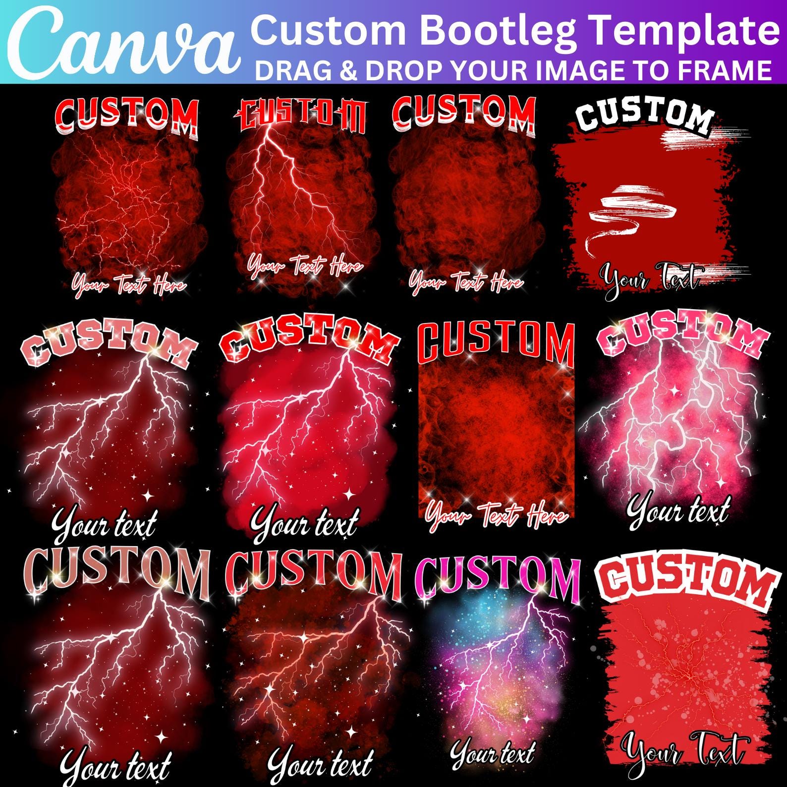 120+ Custom Bootleg Rap Tee Canva Editable Template, Custom Bootleg ...
