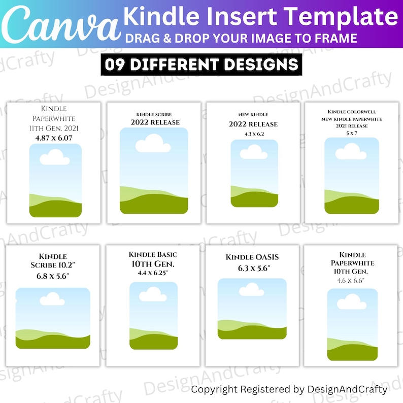 Kindle Insert Template Canva Editable Template, Kindle Inserts Canva ...