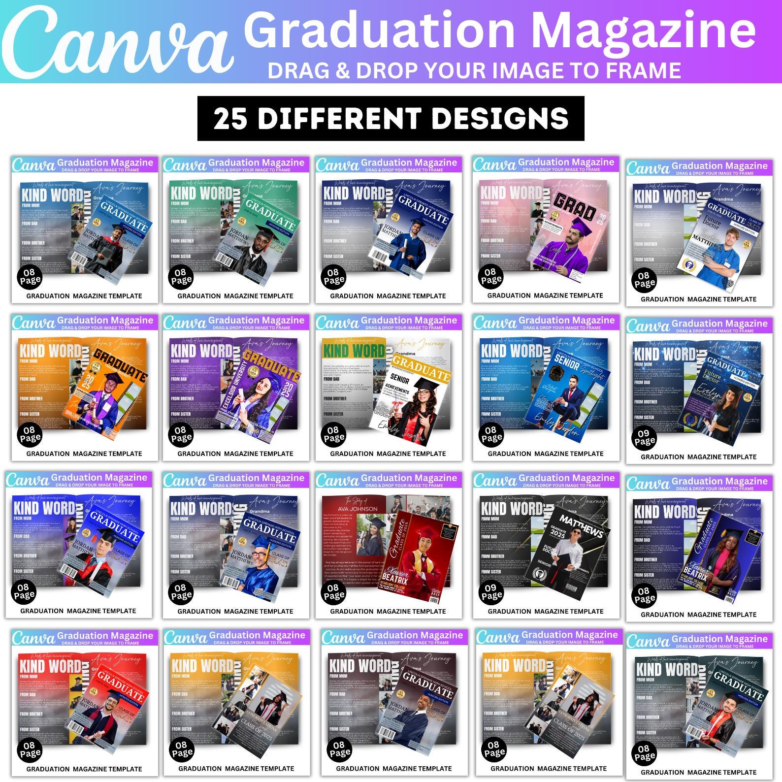 Graduation Shirt Canva Template Mega Bundle, Graduation Editable Design ...