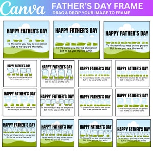 Daddy Canva Editable Frame Template, Papa Photo Frame, Daddy Photo ...