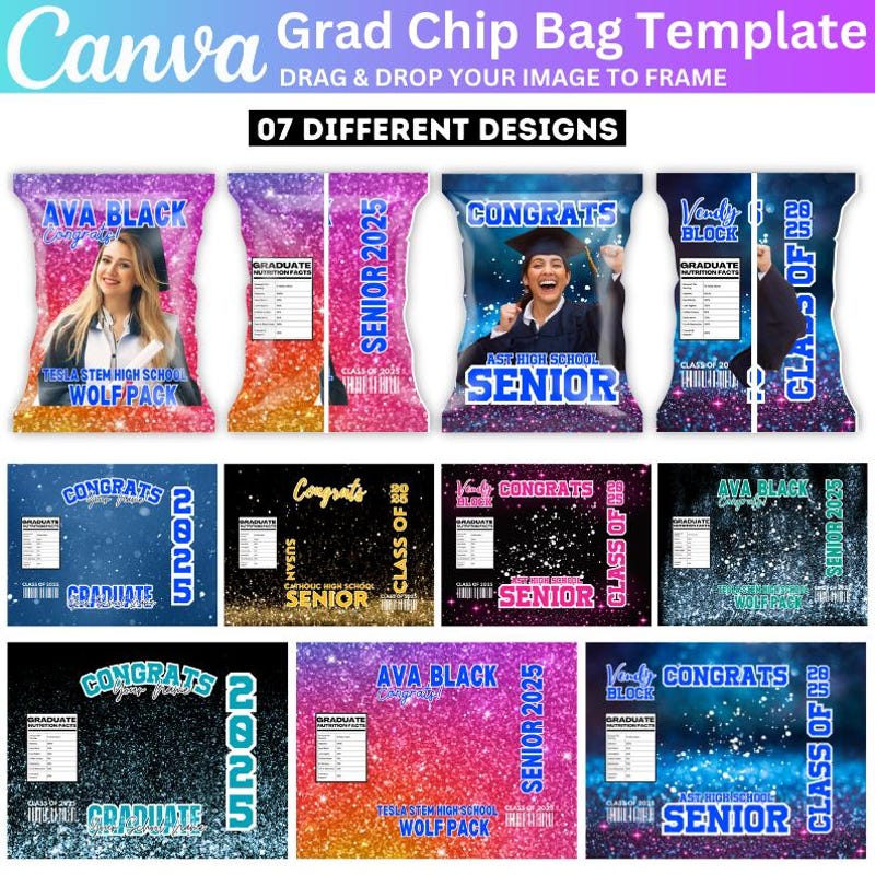 Graduation Chip Bags - Etsy