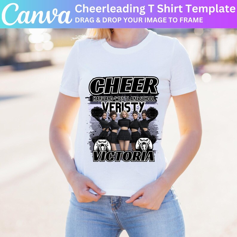 10 Cheer Canva Editable Template, Cheerleader Bootleg T Shirt Designs ...