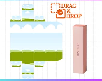 Editable Lip Gloss, Lipstick Rectangle Box, Create Your Own Lip Gloss ...