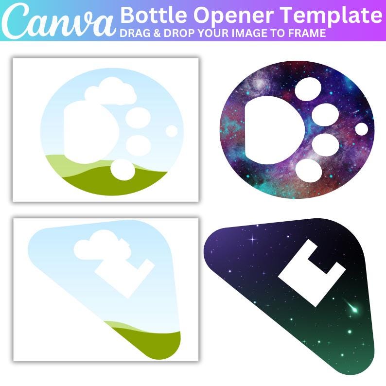 Bottle Opener Canva Editable Template, Stainless Steel Bottle Opener ...