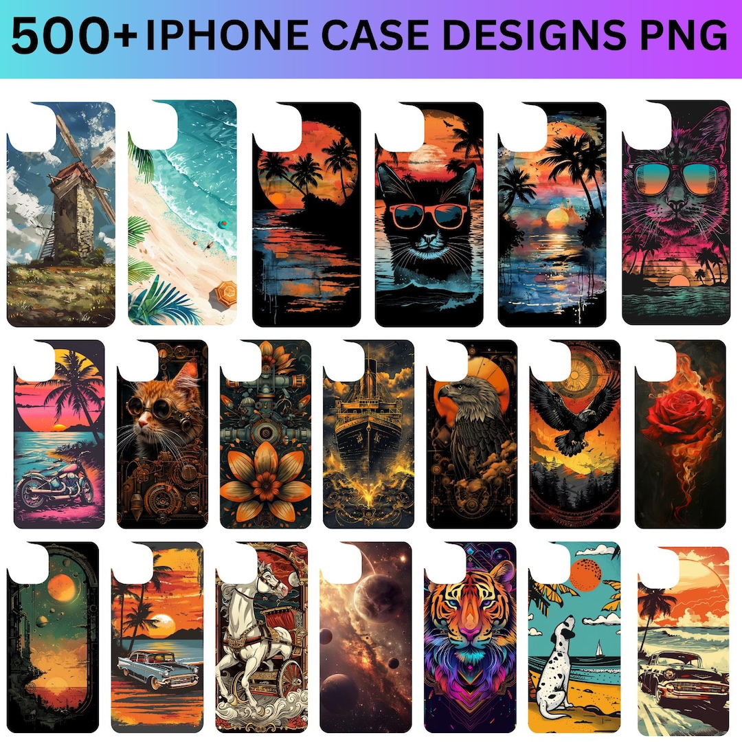 Phone Case Template 500+ Designs PNG Bundle, Sublimation Template for ...