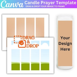 Candle Prayer Canva Editable Template, Prayer Candle Decal Baby Shower ...