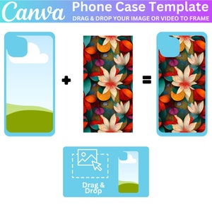 19 Phone Case Template Bundle, iPhone Case Template, Canva Editable Template, iPhone Sublimation ...