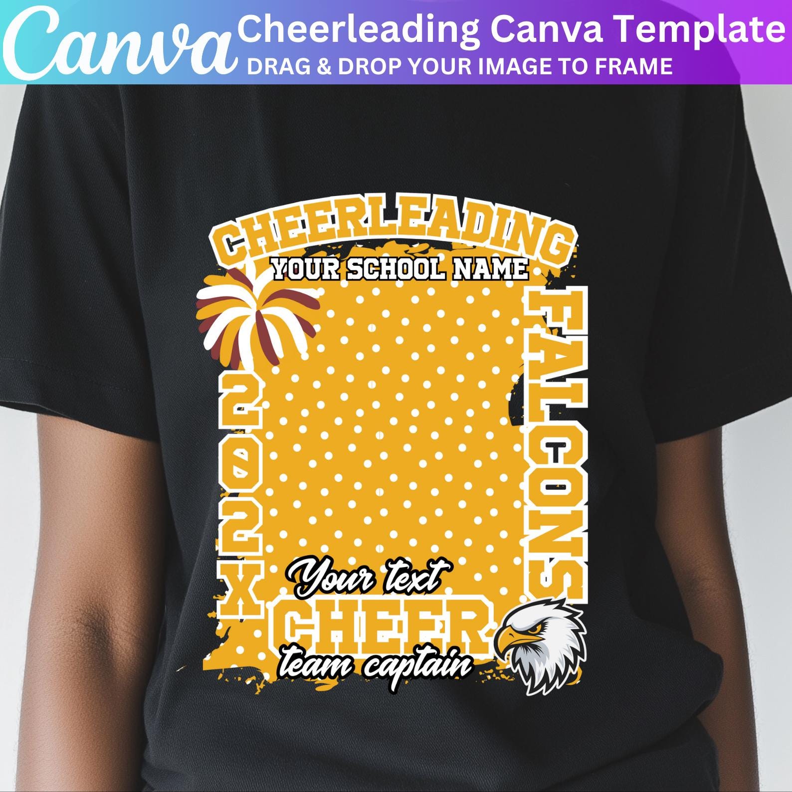Cheerleading Canva Editable Template, Sports Photography Templates ...