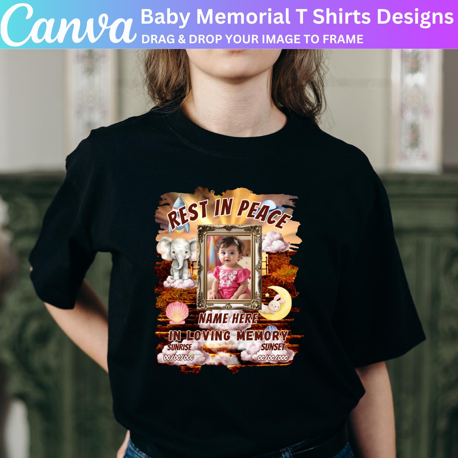 Baby Funeral Memorial Canva Design, in Loving Memory Design Canva ...
