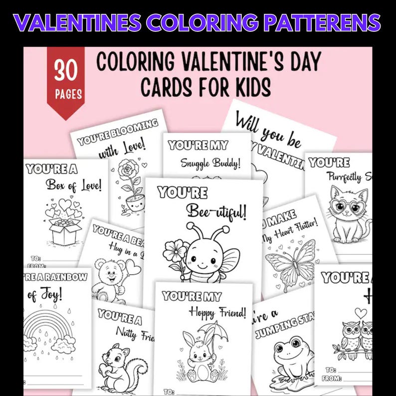 Valentine's Day Canva Template Mega Bundle, Editable Galentines, Love ...