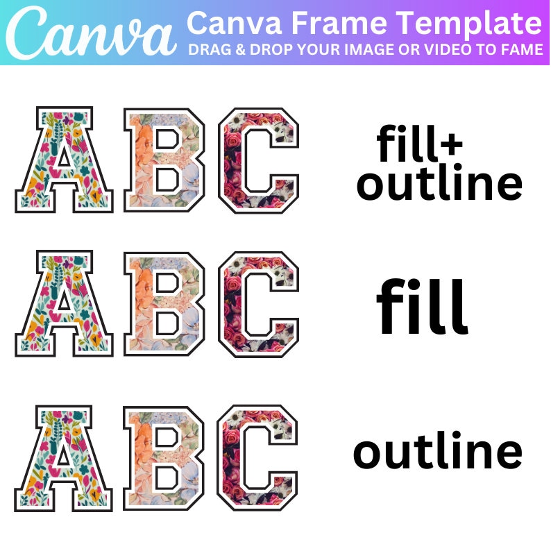 Canva Alphabets Template, Canva Alphabet Font, Varsity Canva Template ...