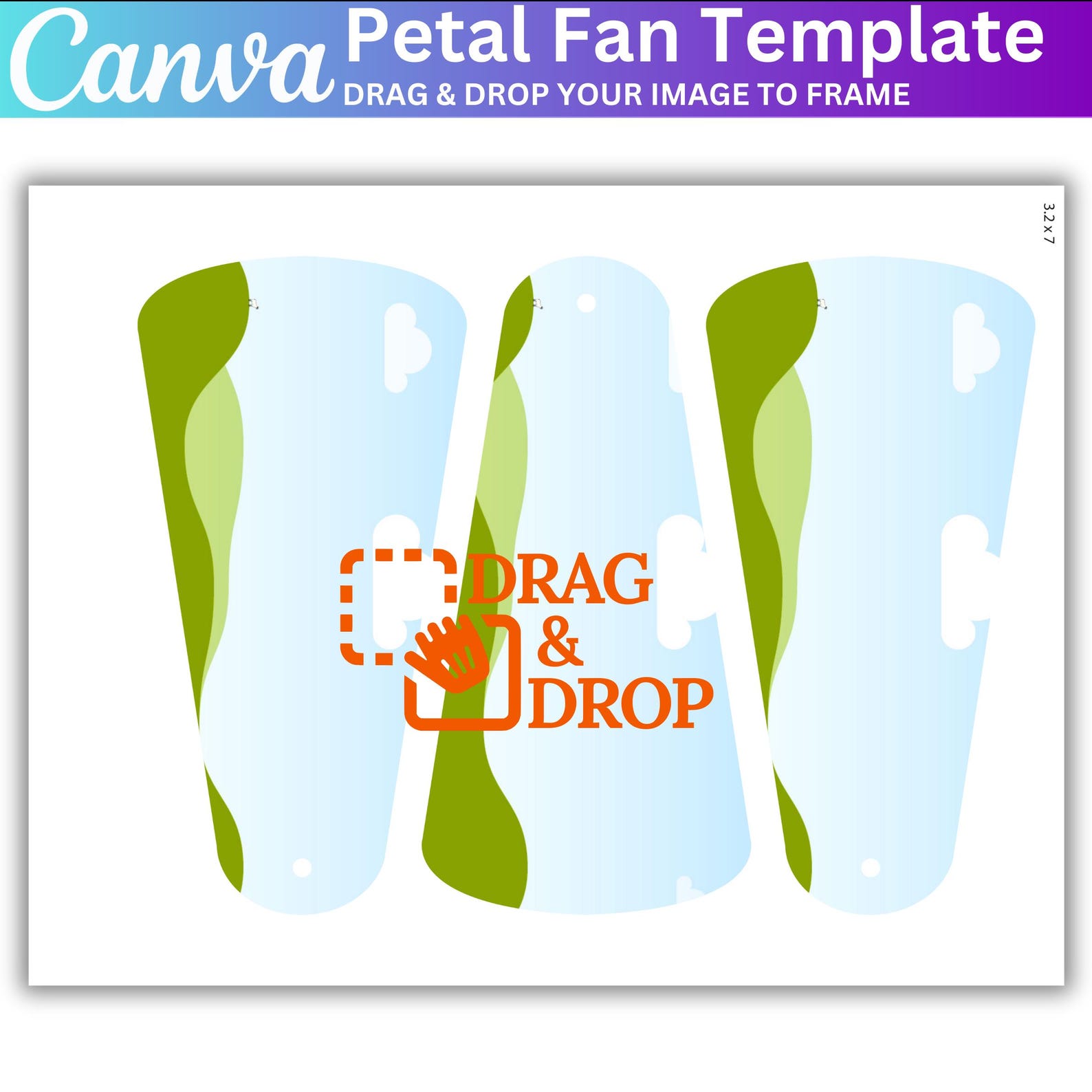 Petal Fan Canva Template, Wedding Petal Fan Canva Editable Template ...