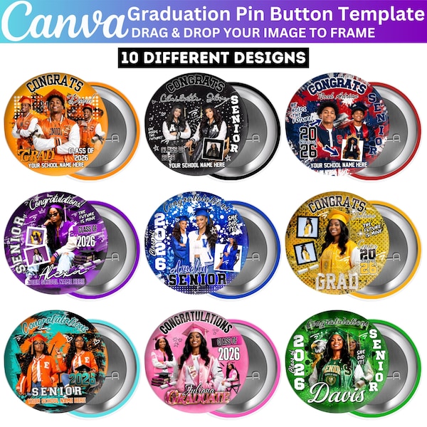 Personalized Graduation Buttons - Etsy
