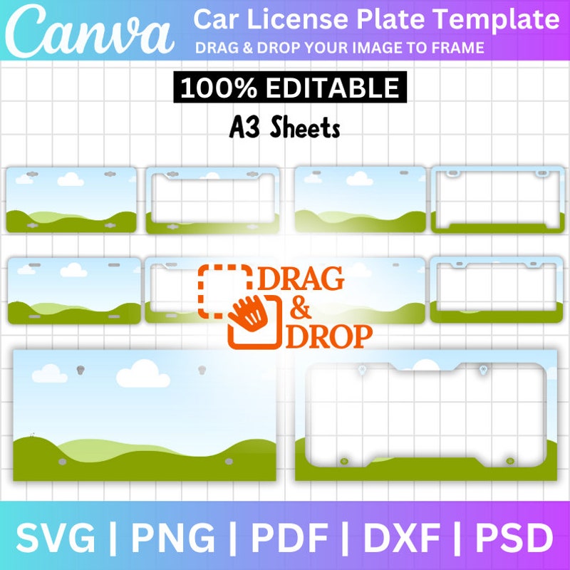 License Plate Svg - Etsy