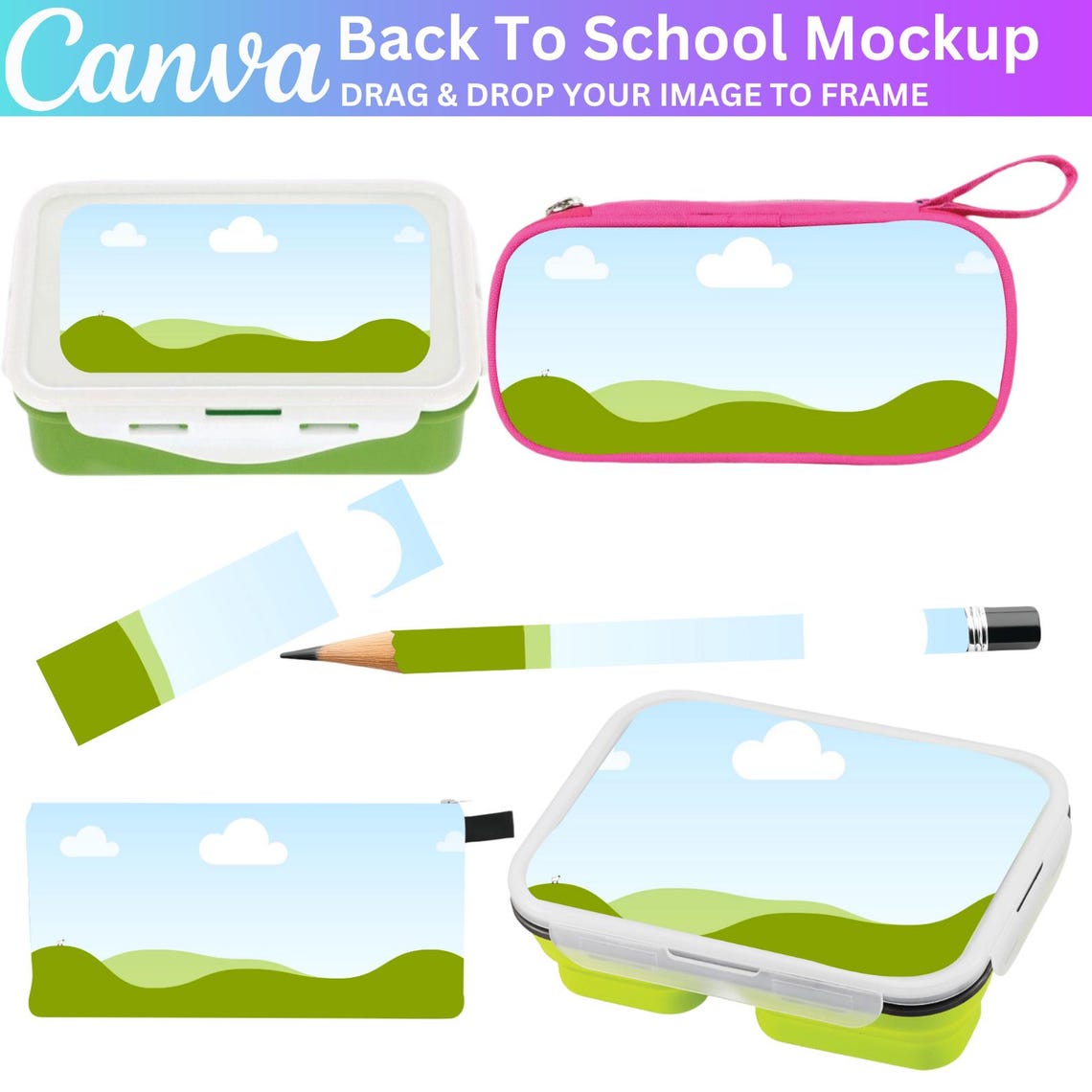 Back to School Mockup Canva Template, Composition Notebook Mockup ...
