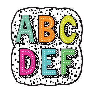 Alpha Doodle Dots Letters Svg Png Bundle, 6 Alpha Sets, 18 Dalmatian ...