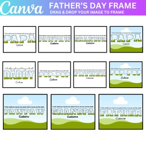 Custom Daddy Canva Editable Template, Papa Photo Frame, Daddy Photo ...