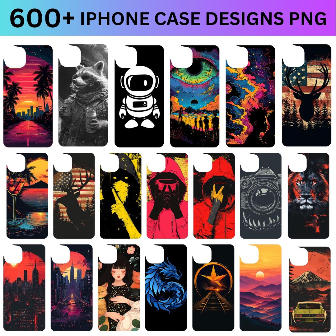 600+ Phone Case Template Designs PNG Bundle, Sublimation Template for ...