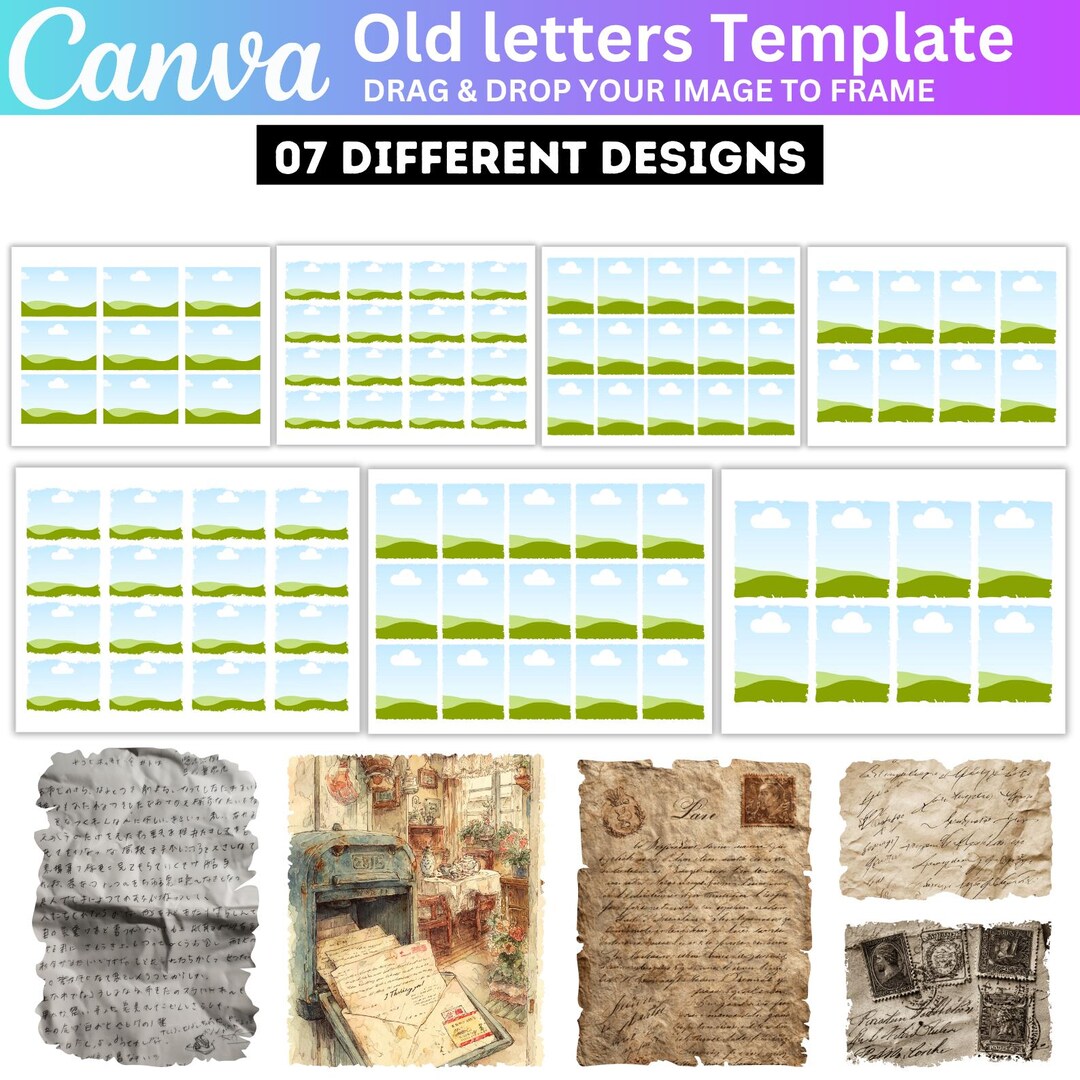 Old Letters Junk Journal Canva Editable Template, Drag and Drop Journal ...