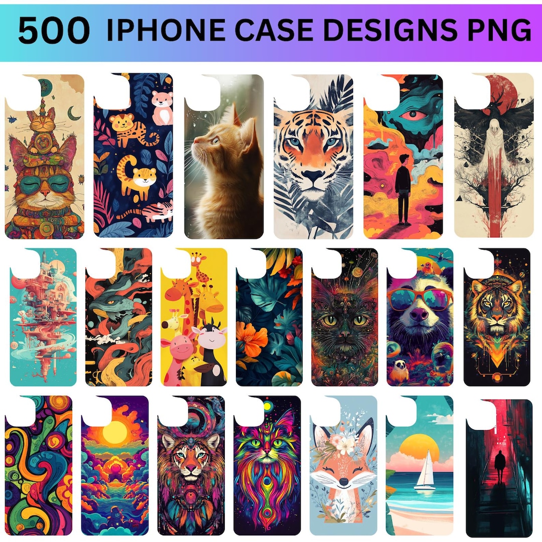 500 Phone Case Template Designs PNG Bundle, Sublimation Template for ...