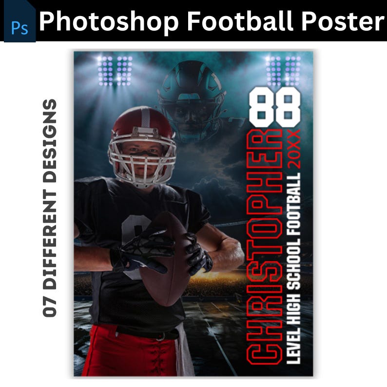 Photoshop Football Poster Templates, PSD Sports Photography Template ...