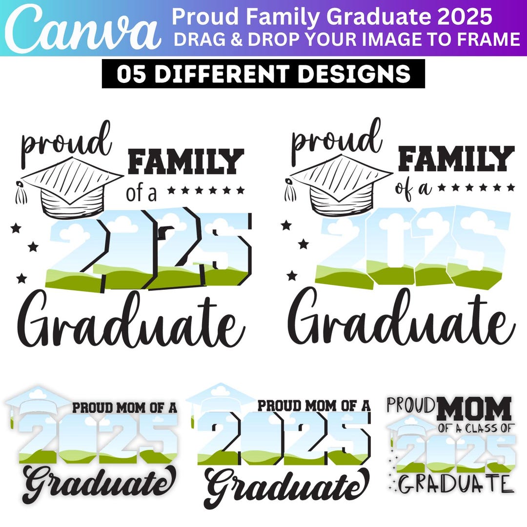 Proud Graduates Family 2025 Template, Graduate Fan, Proud Family Shirt ...