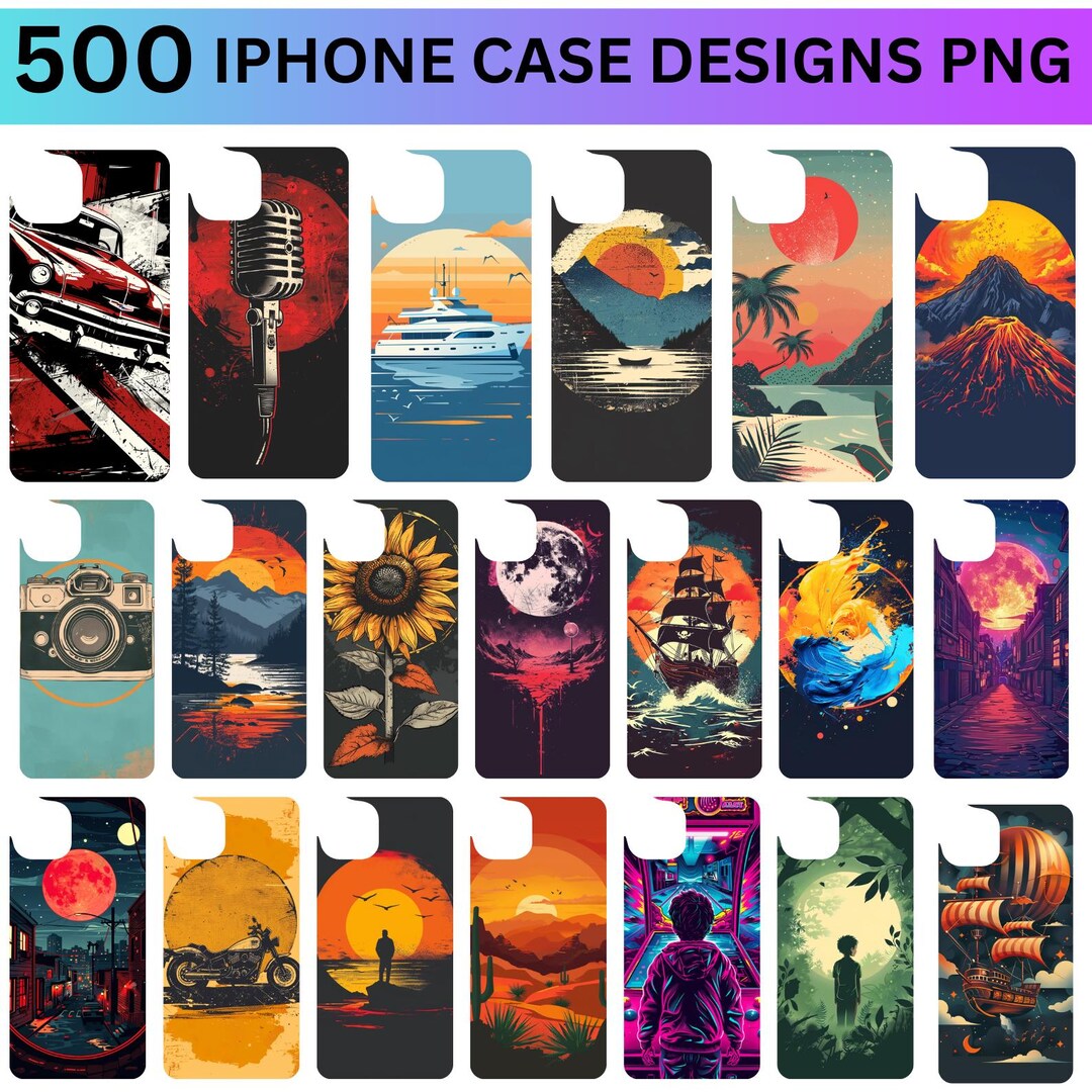 Phone Case Template 500 Designs PNG Bundle, Sublimation Template for ...