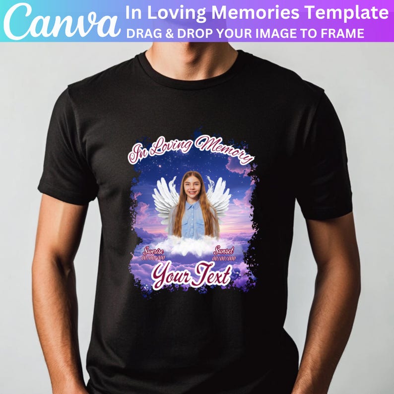30 in Loving Memory Canva Editable T Shirt, Memorial T Shirt Designs ...