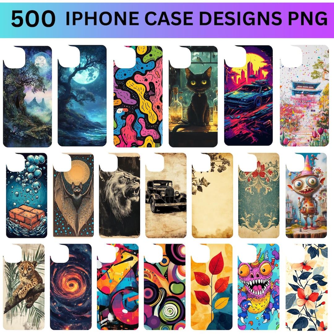 500 Phone Case Template Designs PNG Bundle, Sublimation Template for ...
