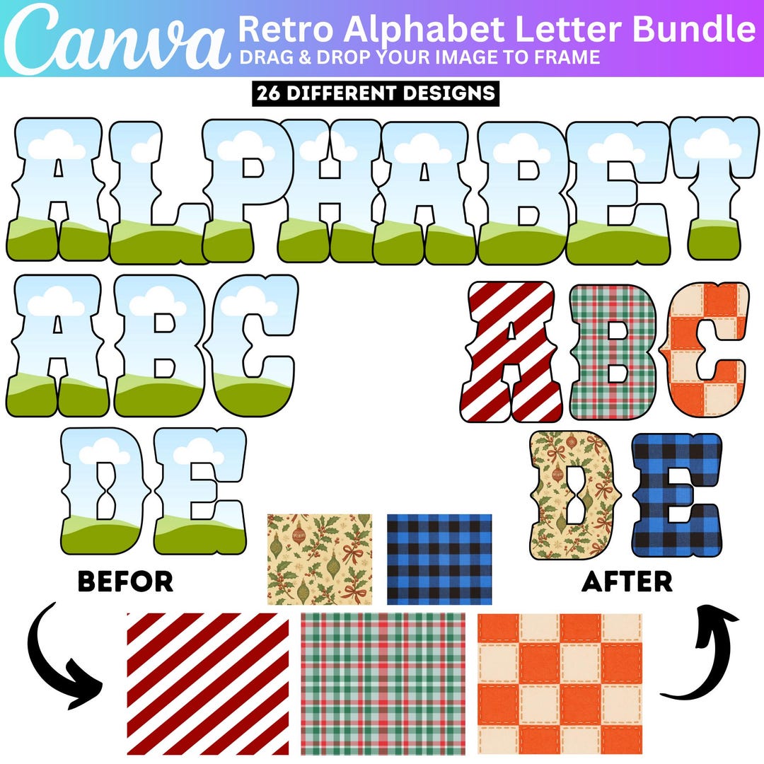 Retro Western Font Canva Frames, Editable Photo Collage, Canva Frame ...