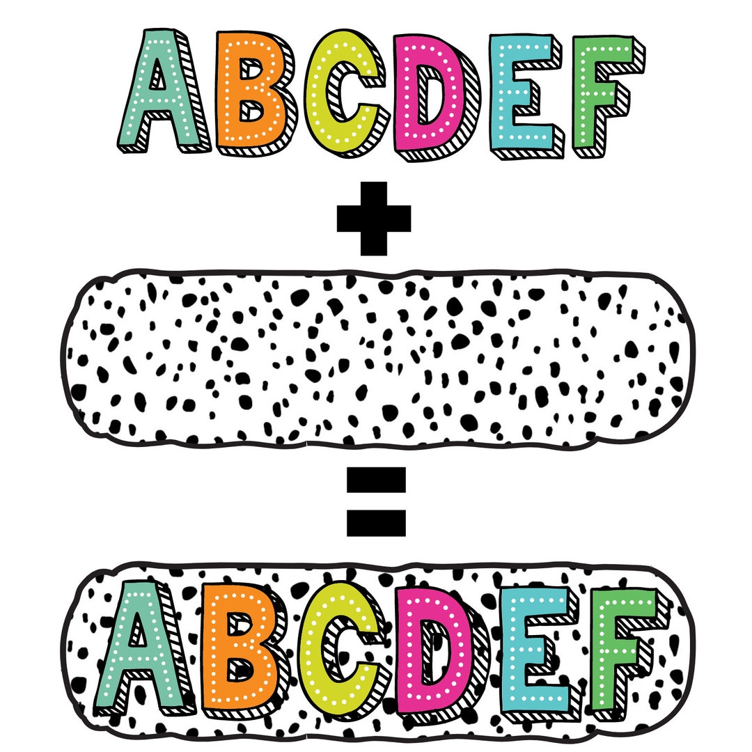 Alpha Doodle Dots Letters Svg Png Bundle, 6 Alpha Sets, 18 Dalmatian ...