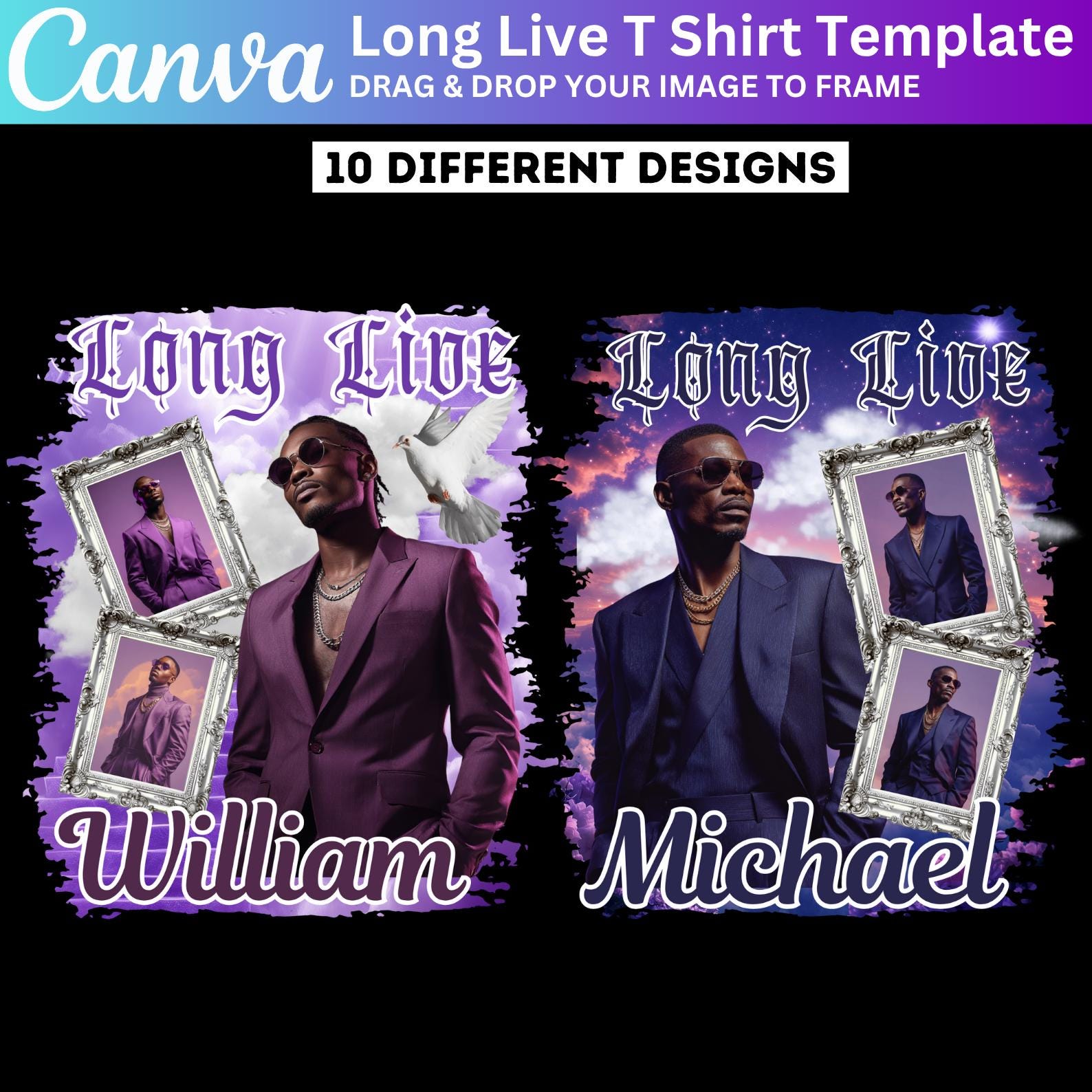 Long Live Memorial T Shirt Canva Editable Template, in Loving Memory ...