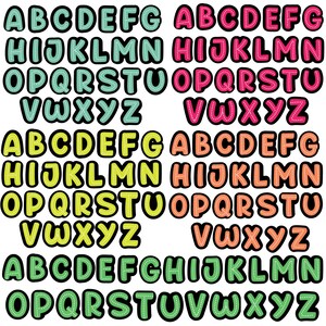 Alpha Doodle Dots Letters Svg Png Bundle, Custom Dot Dalmatian Alphabet ...