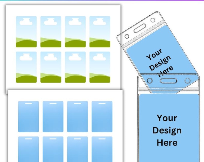 ID Badge Tags Canva Frame Template, ID Card Tag Accessories Canva Fill ...