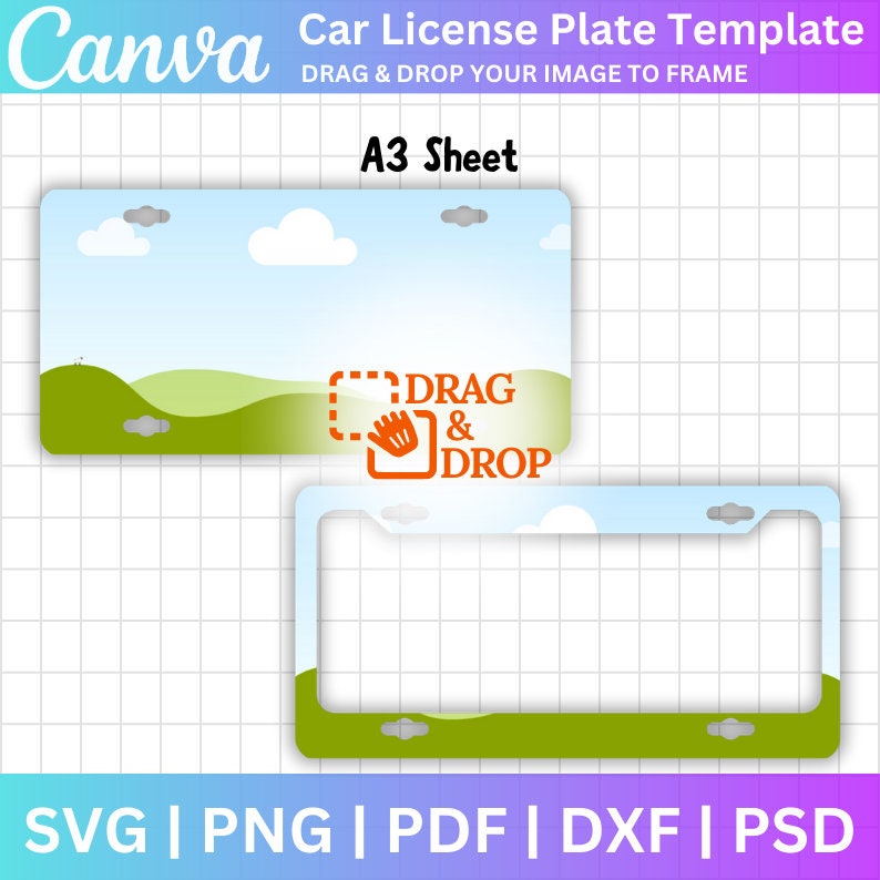 Car License Plate Template, License Plate Template, Car License Frame ...