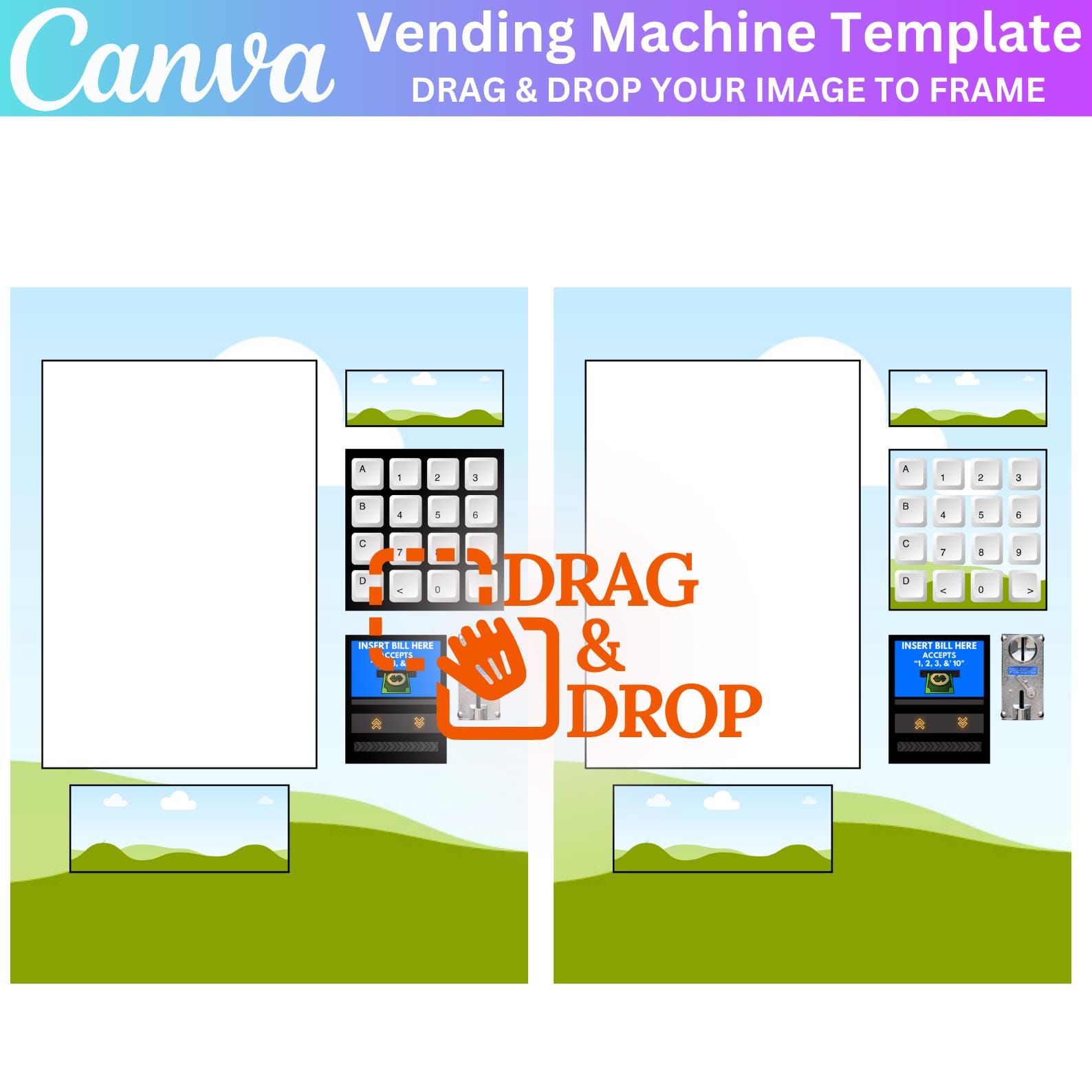 Vending Machine Canva Editable Template, Vending Business Canva ...